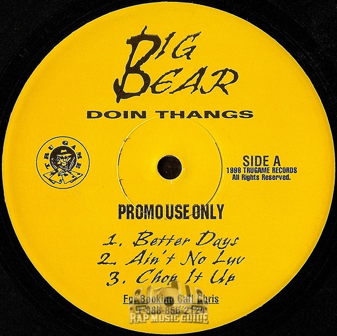 Big Bear - Doin Thangs EP: Promo. Record | Rap Music Guide